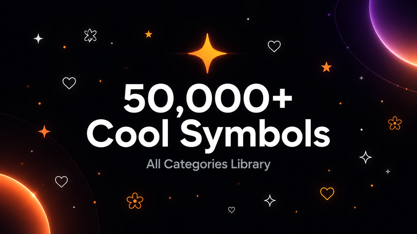 All Symbol Categories 50,000+ Cool Symbols Library